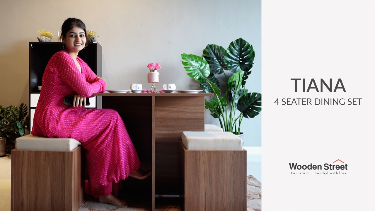 Tiana 4 seater dining table [ Latest Dining Table Design 2023 ] Wooden ...